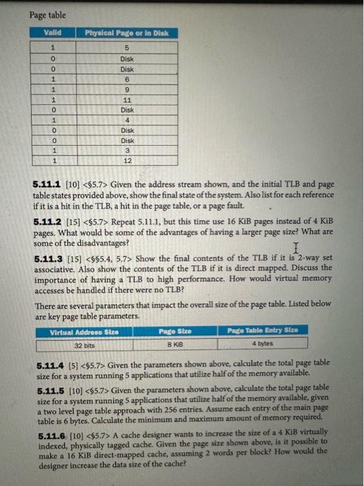 Solved 5.11 As described in Section 5.7, virtual memory uses | Chegg.com