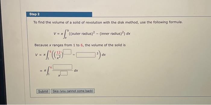 Solved Use the disk method or the shell method to find the | Chegg.com