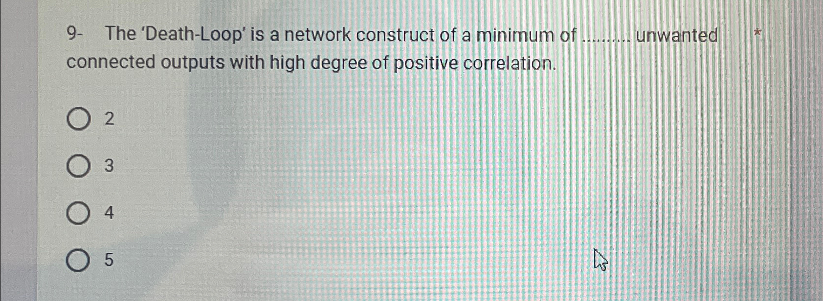 Solved 9- ﻿The 'Death-Loop' is a network construct of a | Chegg.com