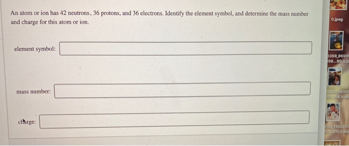 Solved An atom or ion has 42 neutrons, 36 protons, and 36 | Chegg.com