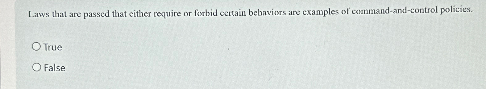 Solved Laws that are passed that either require or forbid | Chegg.com