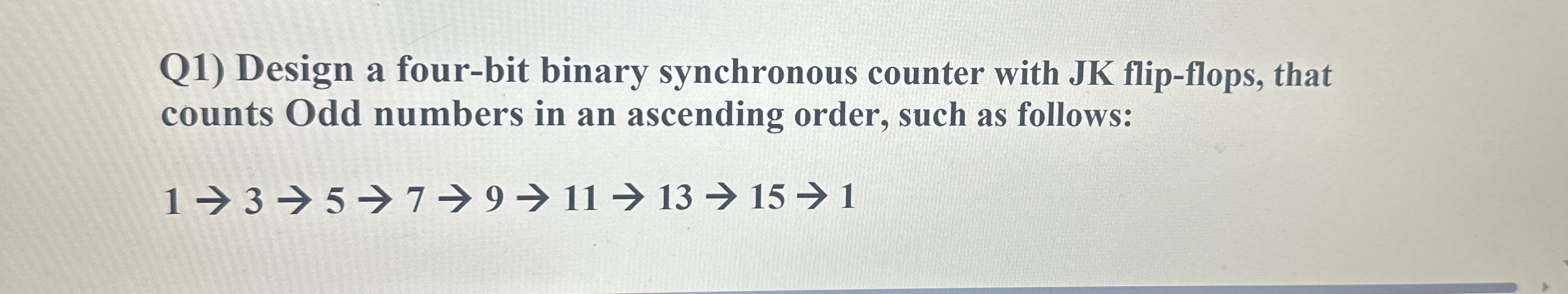 Solved Q1 ﻿design A Four Bit Binary Synchronous Counter 