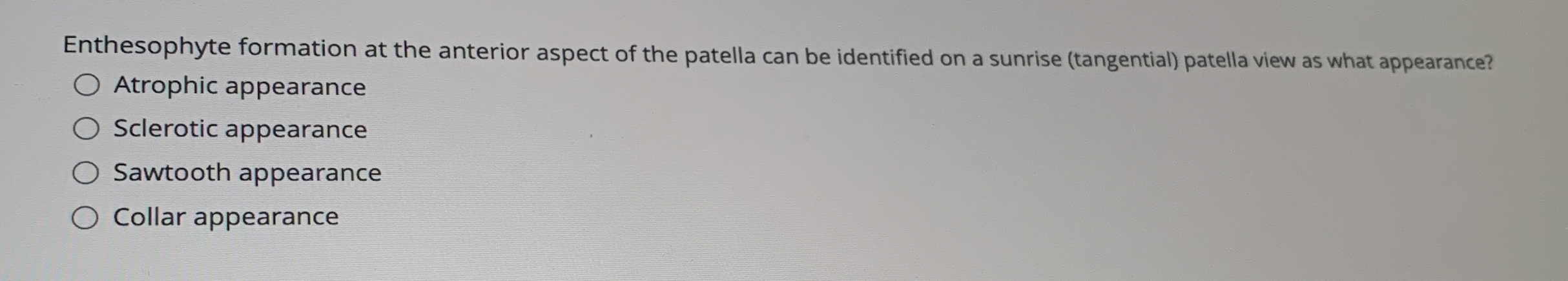 Solved Enthesophyte formation at the anterior aspect of the | Chegg.com