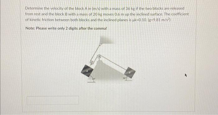 Solved Block A rests on block B and it is connected to the | Chegg.com