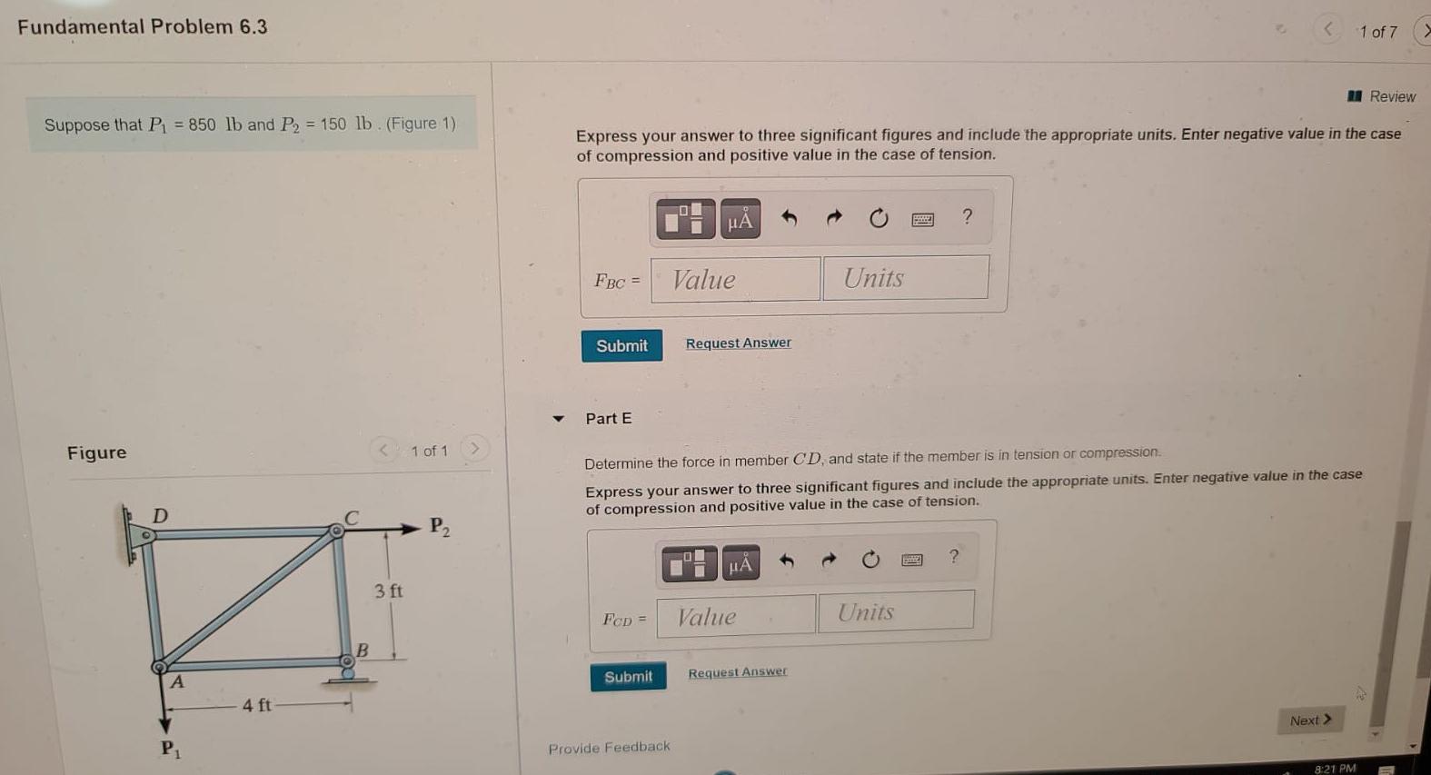 Solved Fundamental Problem 6.3 1 of 7 I Review Suppose that | Chegg.com