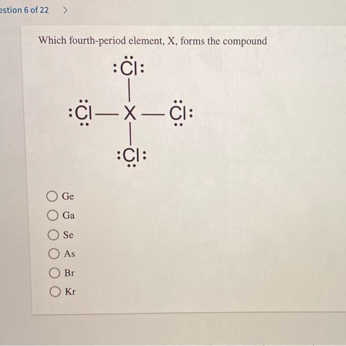 Solved Which fourth-period element, X, forms the compound | Chegg.com