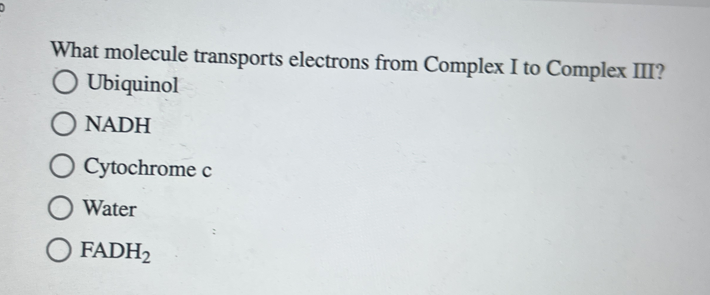 Solved What molecule transports electrons from Complex I to | Chegg.com