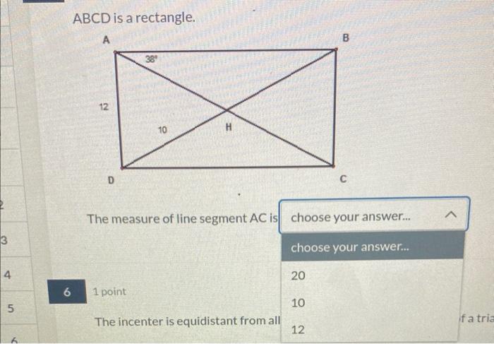 Solved ABCD is a rectangle. The measure of line segment AC | Chegg.com