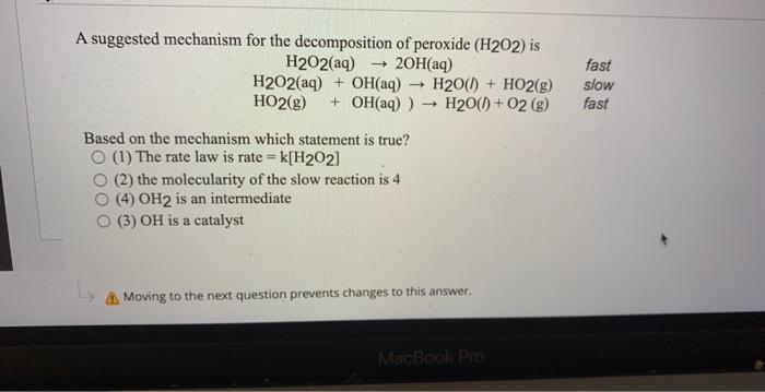 Solved H2O2(aq)→2OH(aq)H2O2(aq)+OH(aq)→H2O(I)+HO2( g)HO2( | Chegg.com