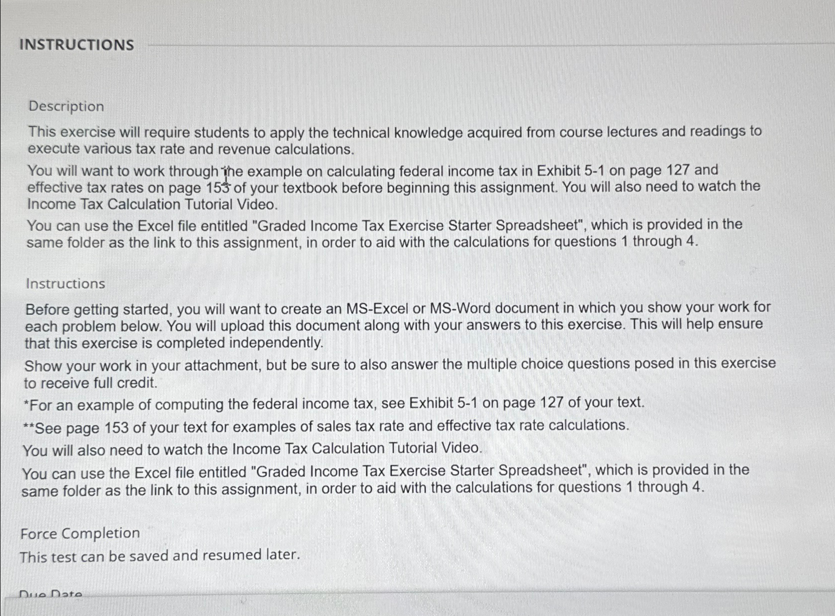 INSTRUCTIONSDescriptionThis exercise will require | Chegg.com