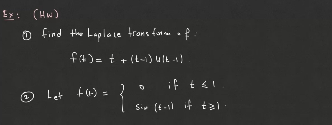 Solved (1) ﻿Find the Laplace transform | Chegg.com