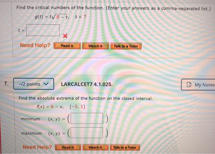 Solved Find the critical numbers of the function. (Enter | Chegg.com