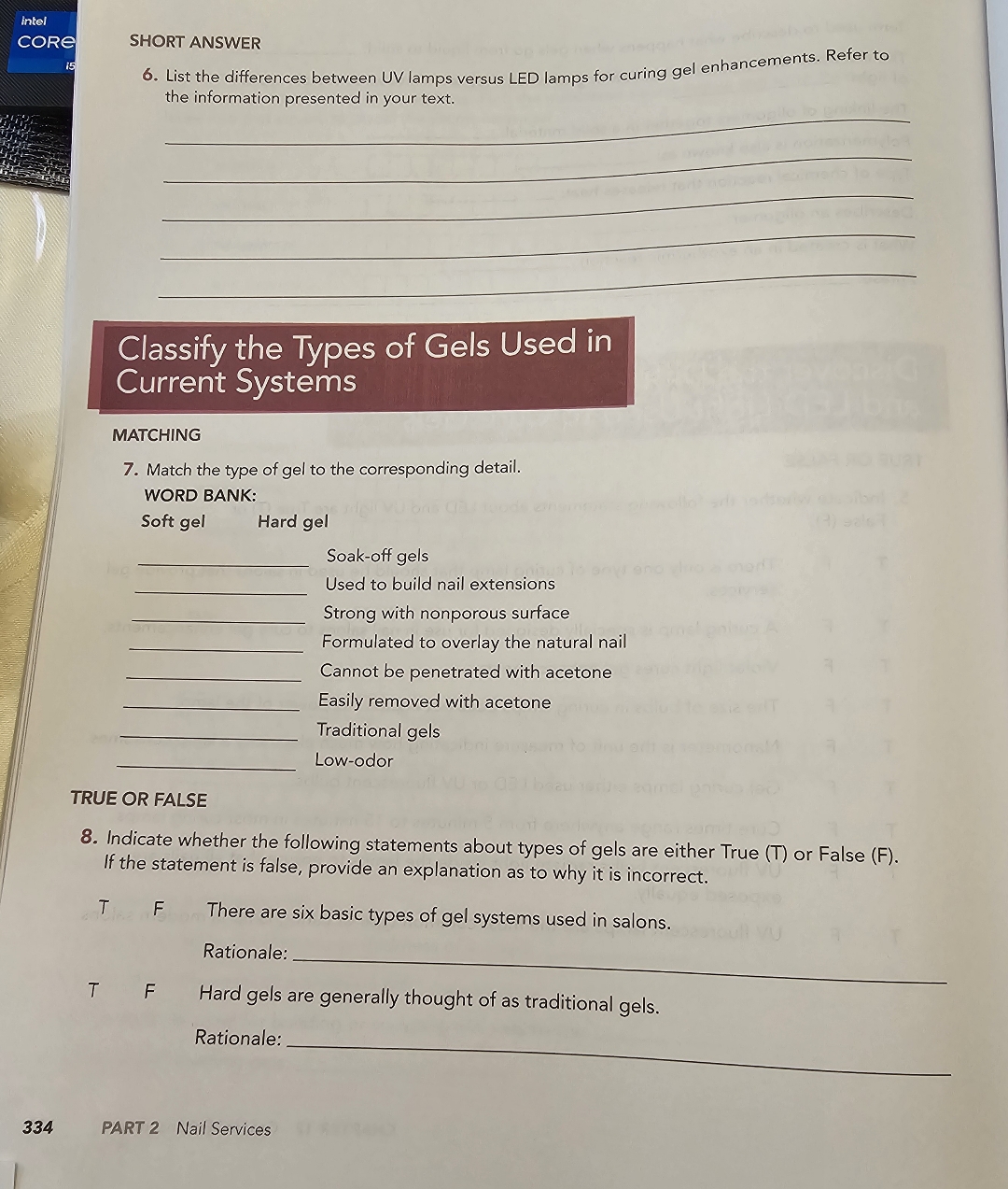 Solved IntelCORESHORT ANSWER6. ﻿List the differences between | Chegg.com