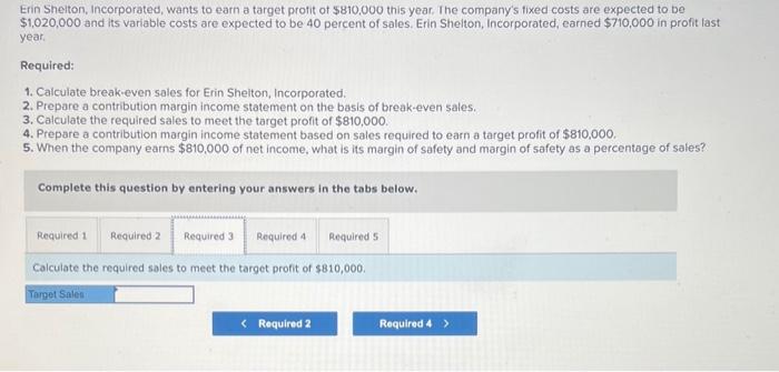 Solved E6-24 (Algo) Computing Target Profit, Preparing | Chegg.com