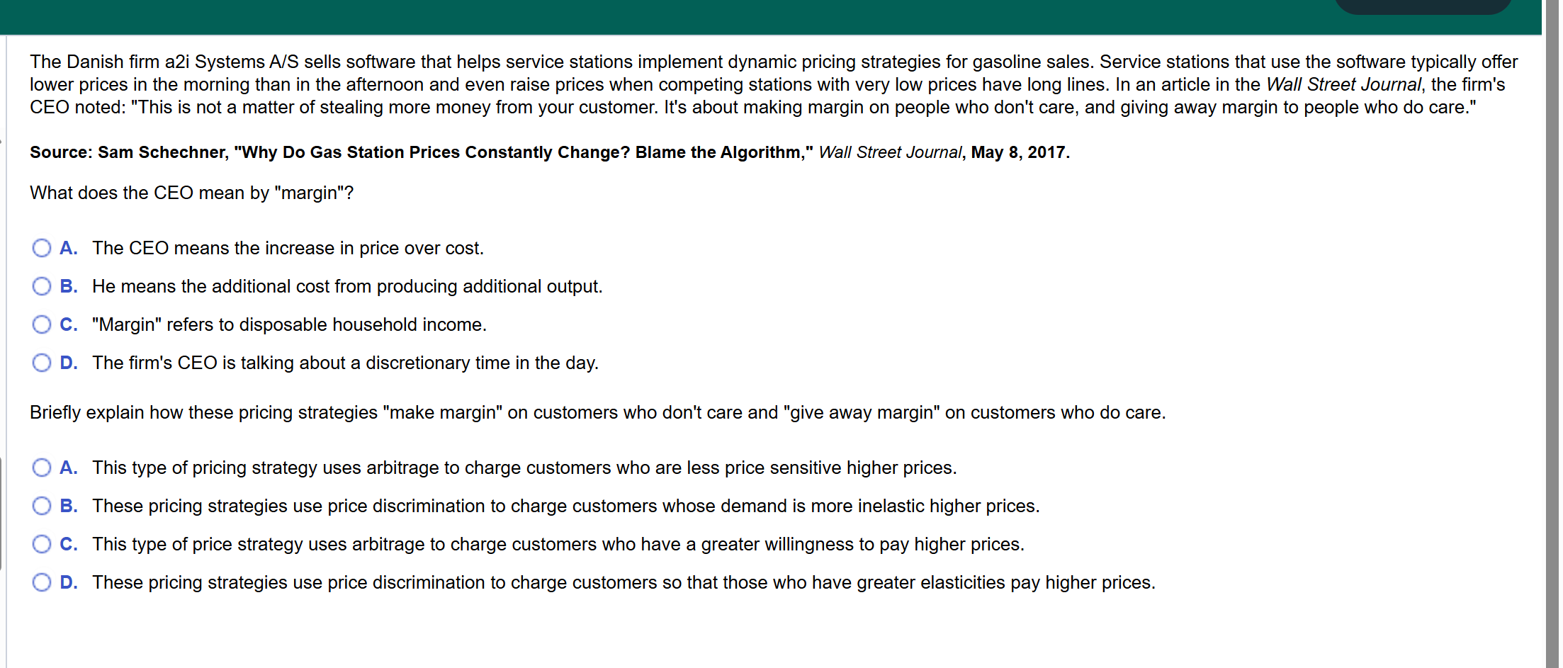 Solved The Danish firm a2i Systems A/S sells software that | Chegg.com