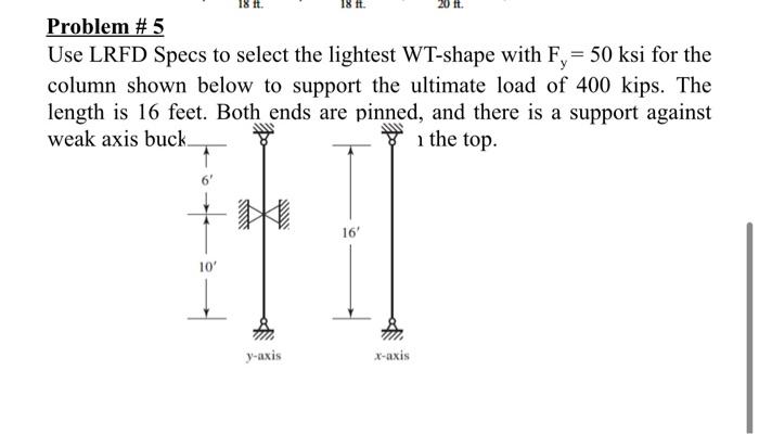 Solved Use LRFD Specs to select the lightest WT-shape with | Chegg.com