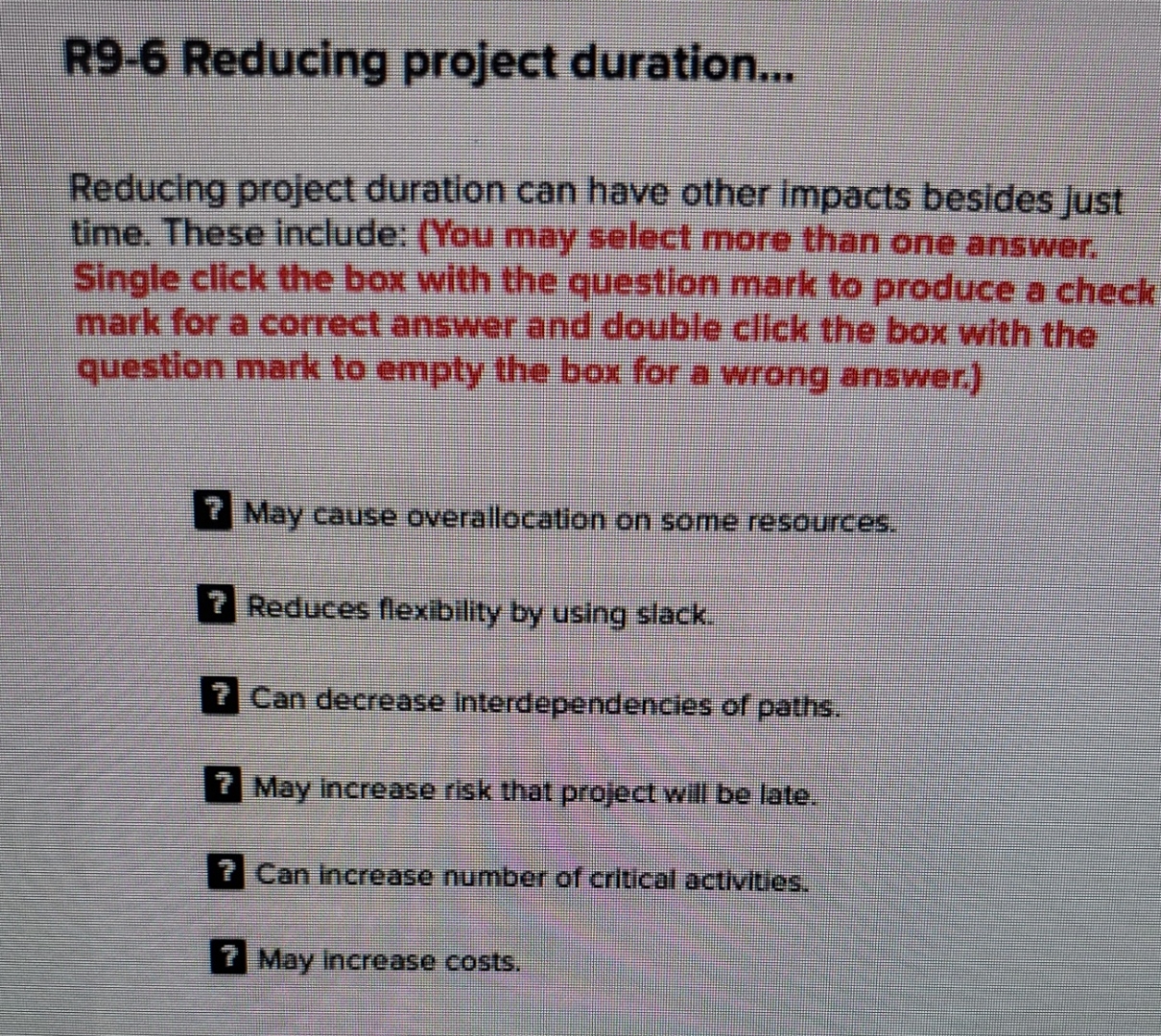 Solved R9-6 ﻿Reducing project duration...Reducing project | Chegg.com