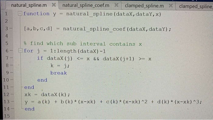 Solved • 3. (Computer problem). Construct the natural cubic | Chegg.com