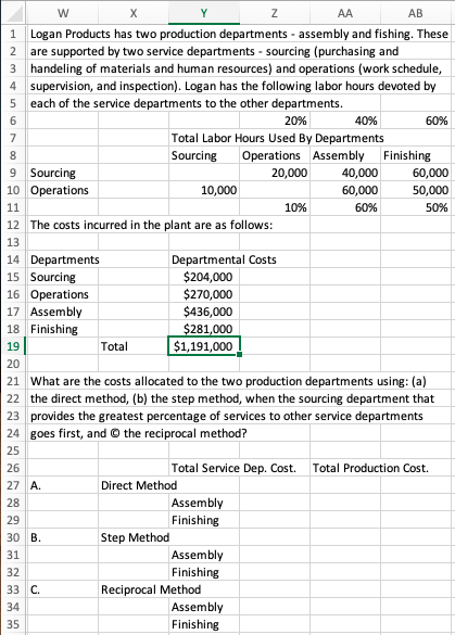 Solved *************Please calculate the RECIPROCAL METHOD | Chegg.com