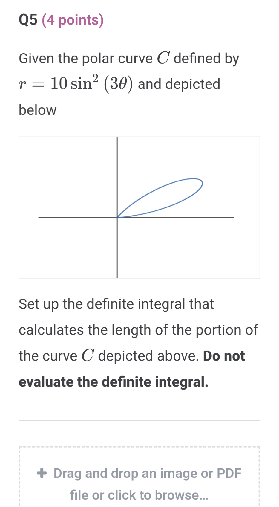 Solved Given the polar curve C defined by r=10sin2(3θ) and | Chegg.com