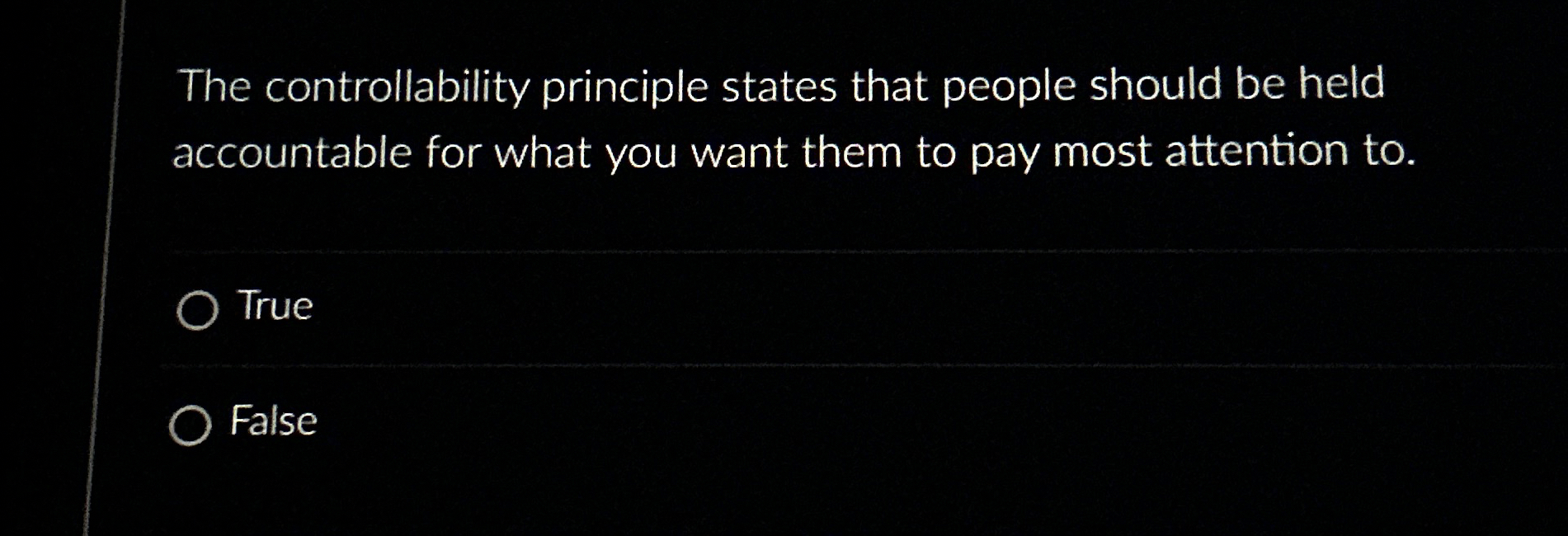Solved The controllability principle states that people | Chegg.com