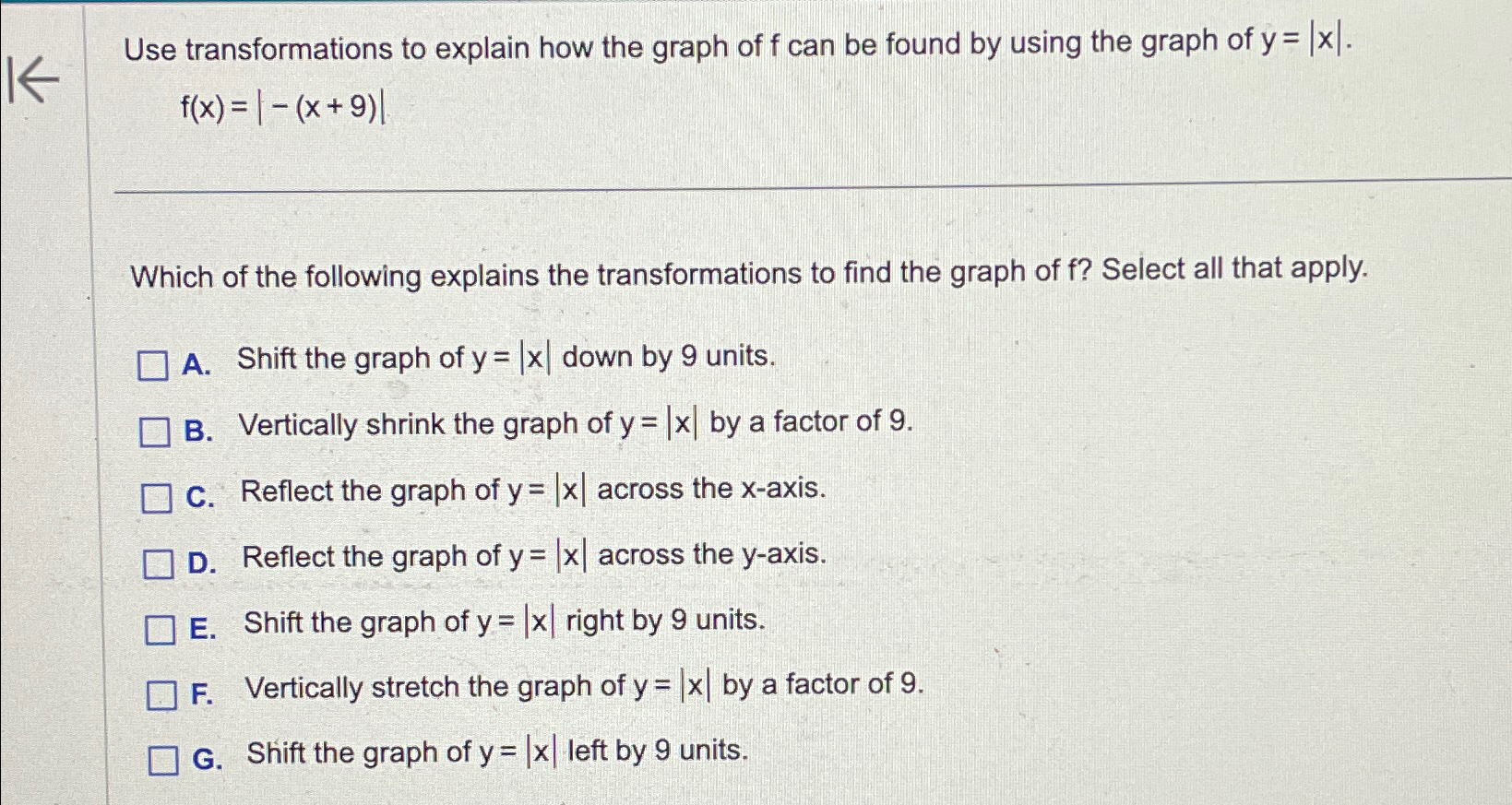 Solved Use transformations to explain how the graph of f | Chegg.com