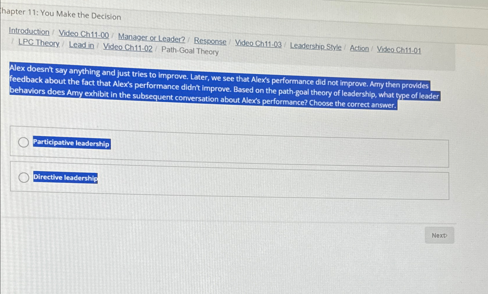 Solved Thapter 11: You Make the DecisionIntroduction/Video | Chegg.com