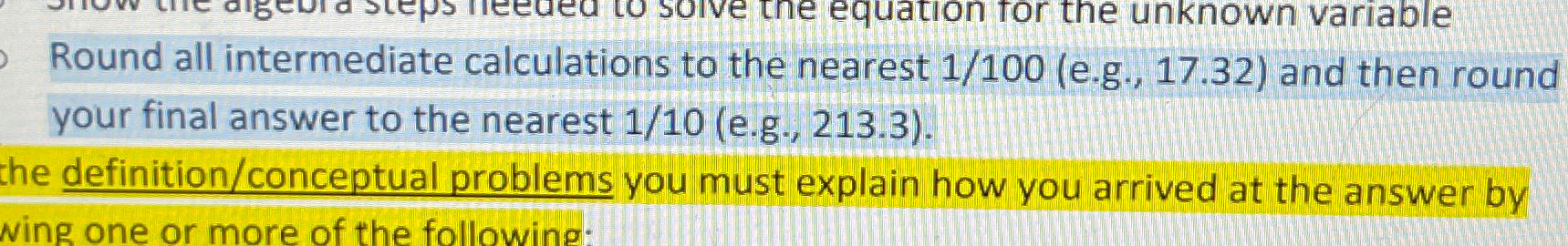 Round all intermediate calculations to the nearest | Chegg.com