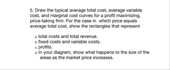Draw the typical average total cost, average variable | Chegg.com