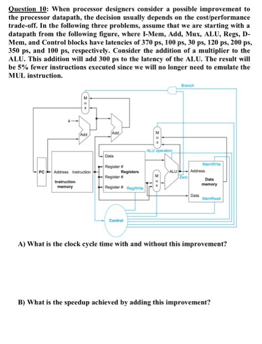 Solved Question 10: When processor designers consider a | Chegg.com Solved Question 10: When processor designers consider a | Chegg.com