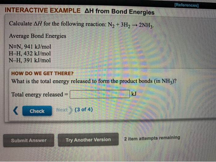 Solved [References] INTERACTIVE EXAMPLE AH from Bond | Chegg.com