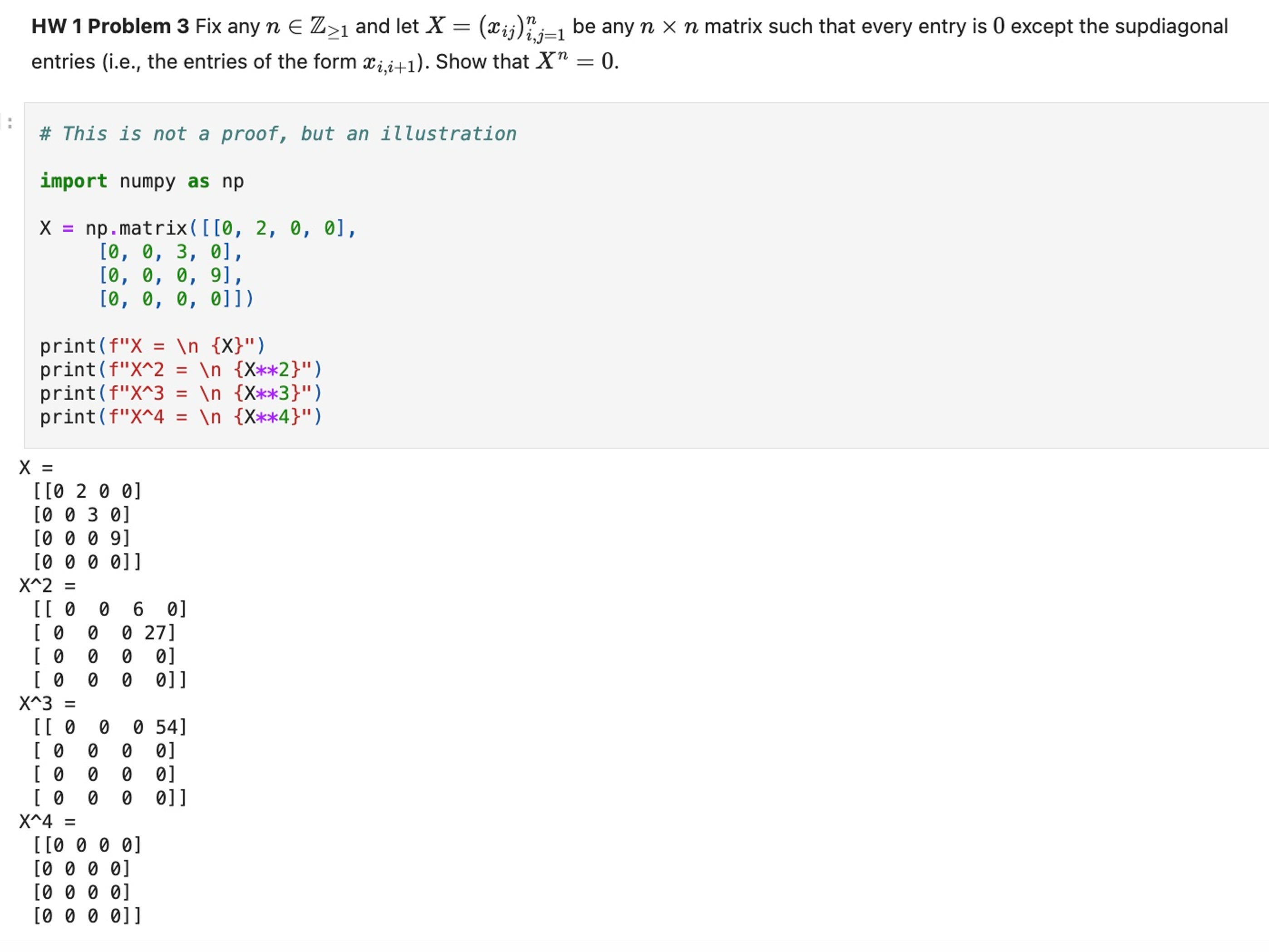 Solved HW 1 ﻿Problem 3 ﻿Fix any ninZ?≥1 ﻿and let | Chegg.com