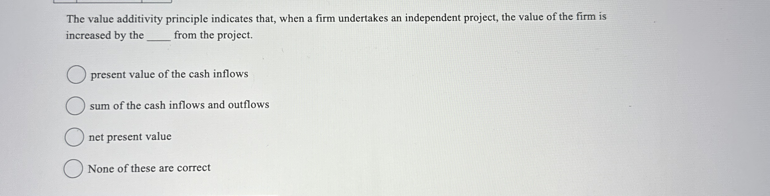 Solved The value additivity principle indicates that, when a | Chegg.com