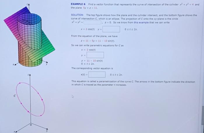 Solved Example 6 Find A Vector Function That Represents The 5202