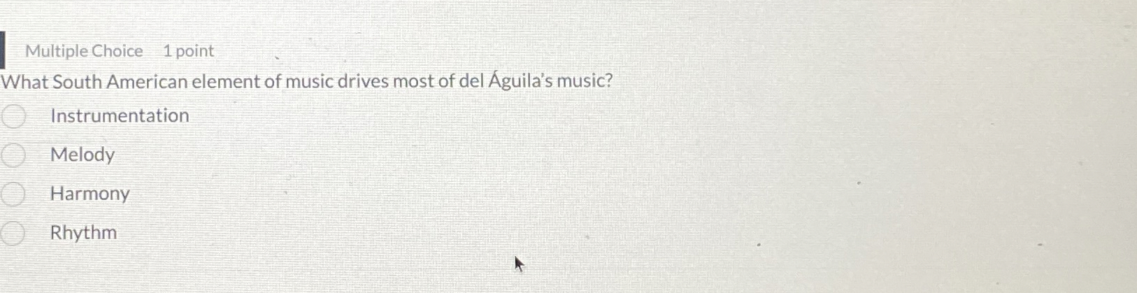 Solved Multiple Choice 1 ﻿pointWhat South American element | Chegg.com