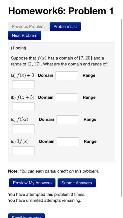 Solved Homework6: Problem 1 Problem List Previous Problem | Chegg.com