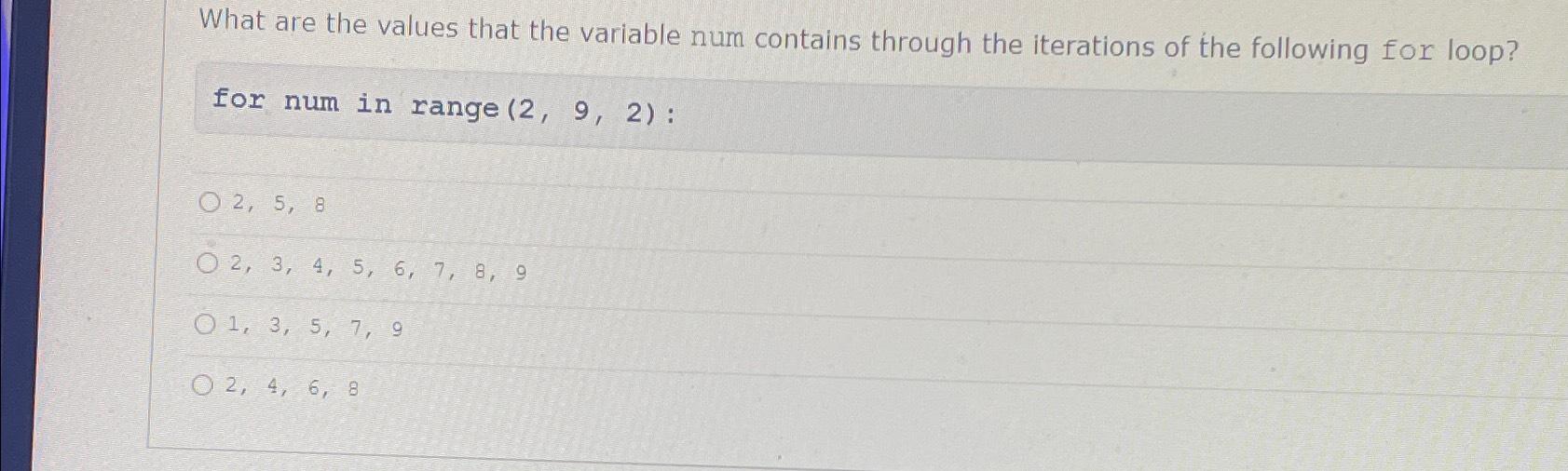 Solved What are the values that the variable num contains | Chegg.com