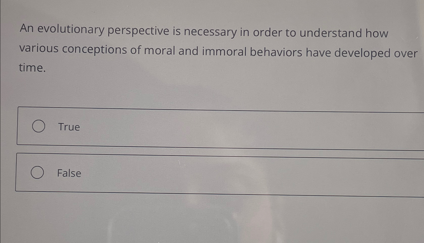 Solved An evolutionary perspective is necessary in order to | Chegg.com