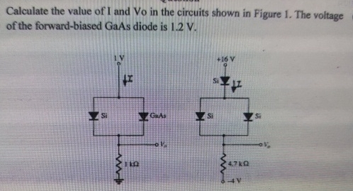 Solved Calculate the value of I and Vo in the circuits shown | Chegg.com