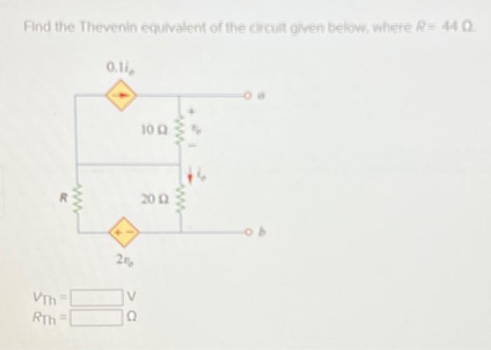 Solved Find the Thevenin equivalent of the circuit given | Chegg.com
