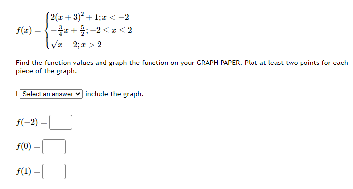 Solved f(x)={2(x+3)2+1;x 2Find the | Chegg.com