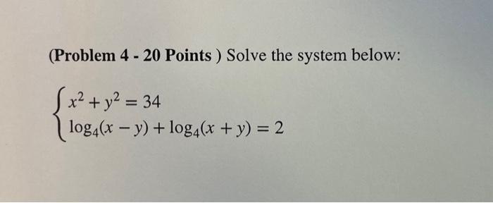 Solved k and a.(Problem 4 - 20 Points ) Solve the system | Chegg.com
