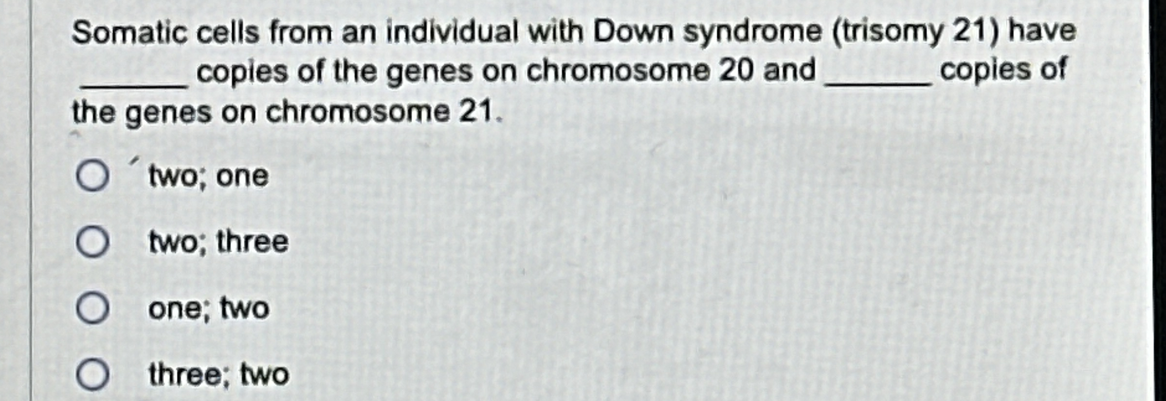 Solved Somatic cells from an individual with Down syndrome | Chegg.com
