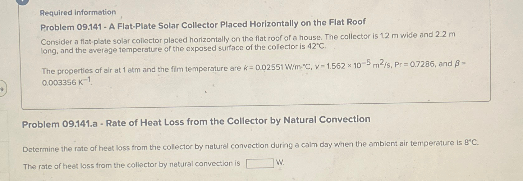 Solved Required informationProblem 09.141 - ﻿A Flat-Plate | Chegg.com
