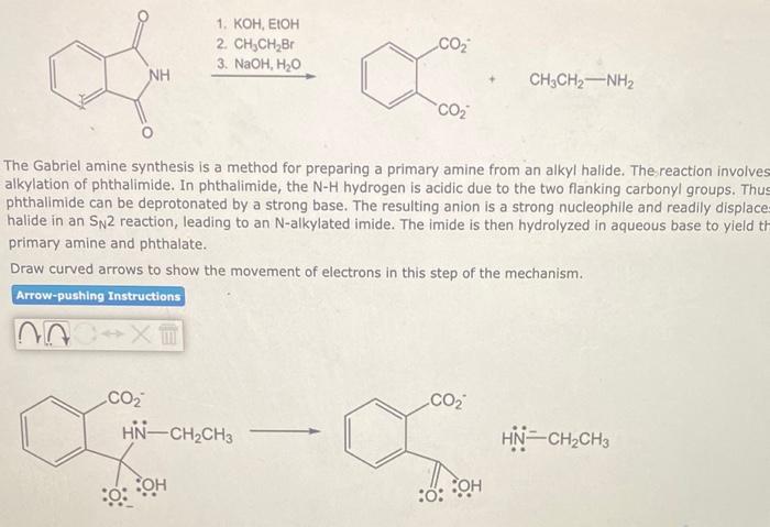 Solved 1. KOH,EIOH 2. CH3CH2Br 3. NaOH,H2O +CH3CH2−NH2 The | Chegg.com