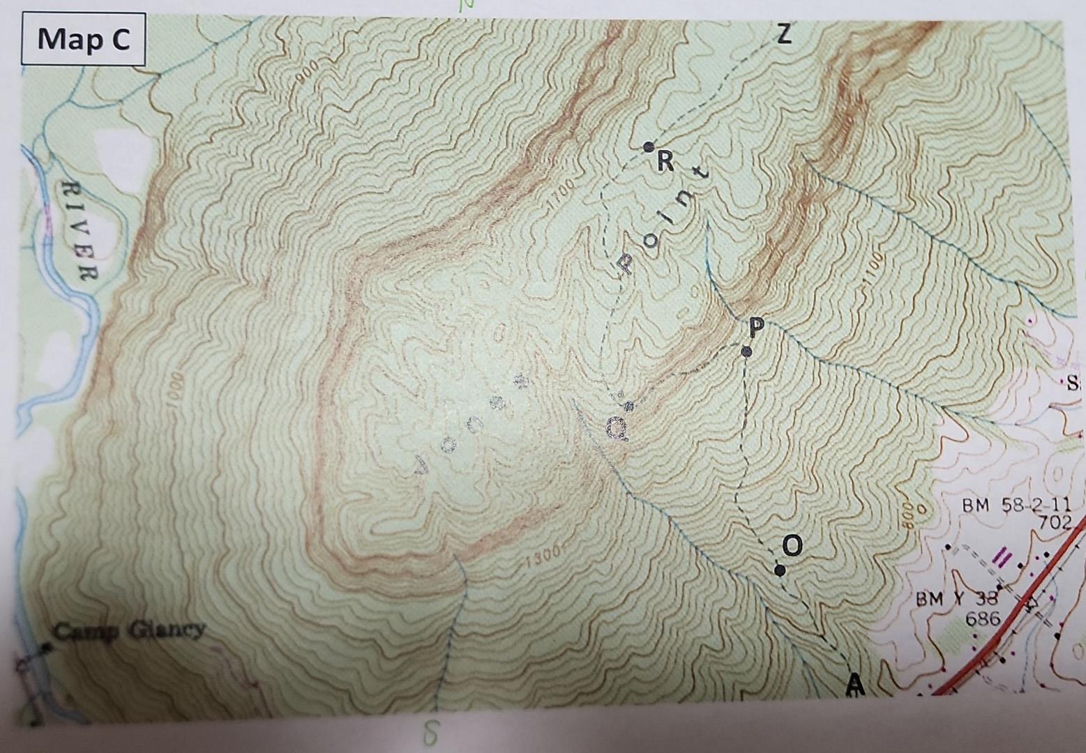 Solved 19. What is the contour interval of Map C? 20. What | Chegg.com