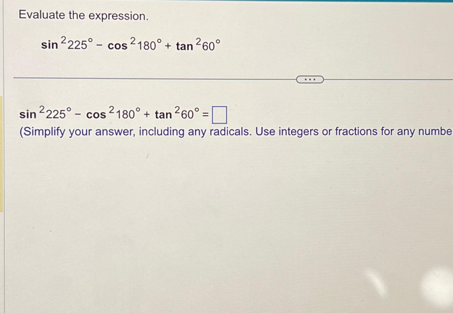 Solved Evaluate the | Chegg.com