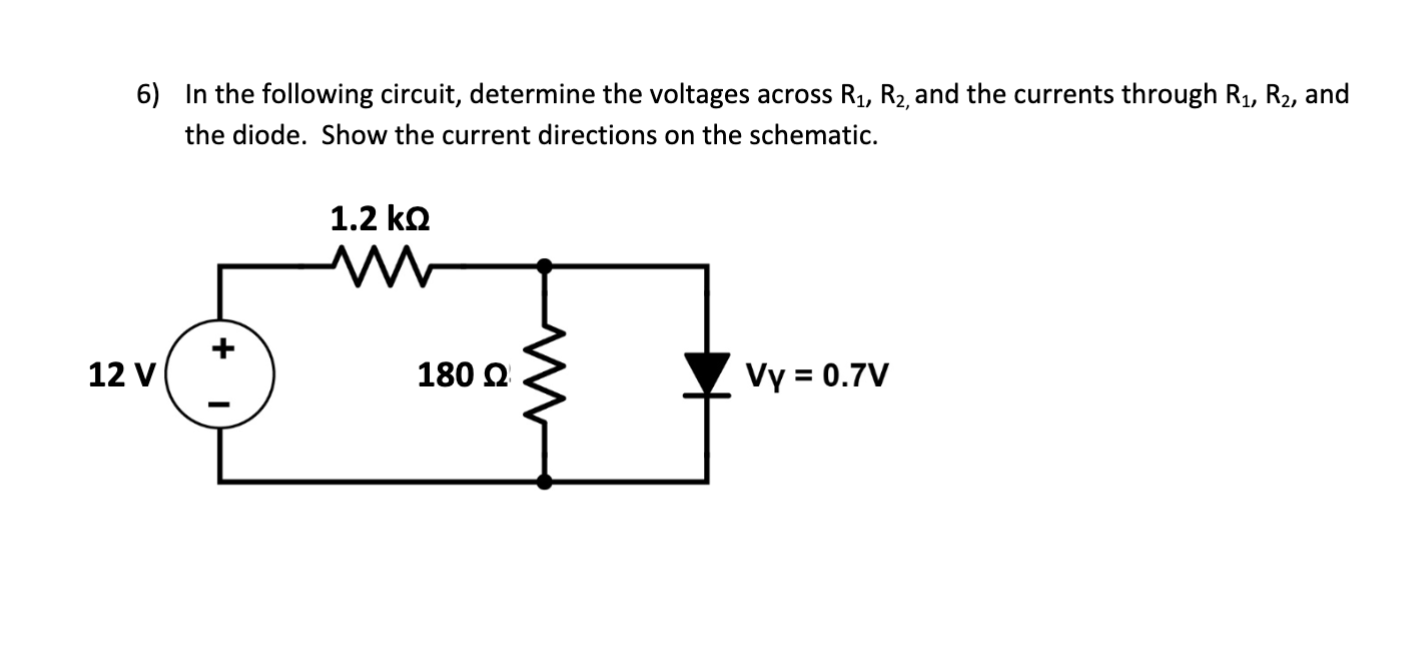 Solved In the following circuit, determine the voltages | Chegg.com