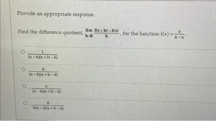 Solved Provide an appropriate response. Find the difference | Chegg.com