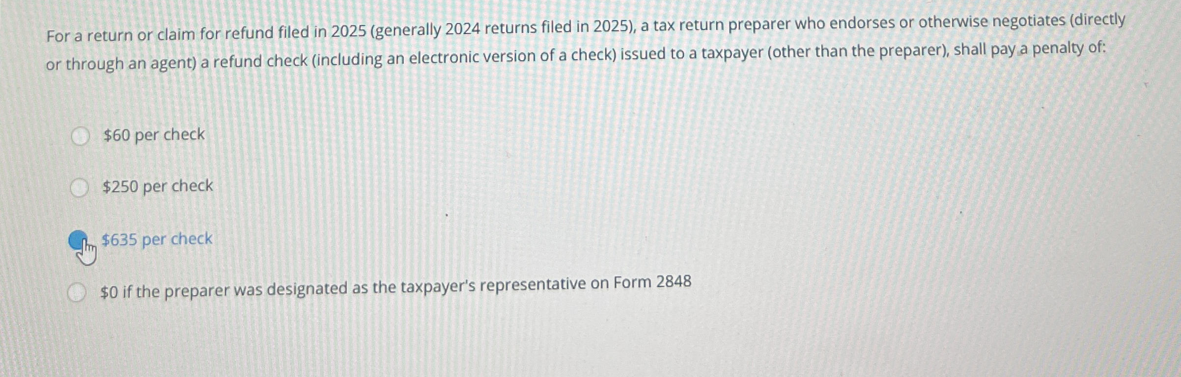 Solved For a return or claim for refund filed in | Chegg.com